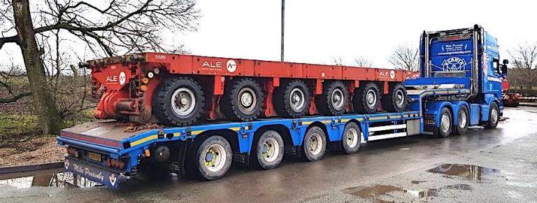 Mike Jnrs Scania R620 Truck with SPMT Bogie on Tr in 2017 - M A Ponsonby